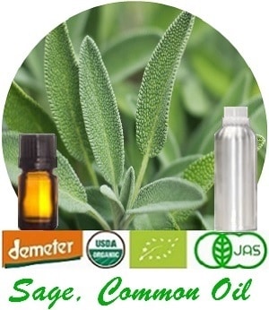 Organic Common Sage Oil | 100% Pure | EU | Demeter | NOP & JAS certified